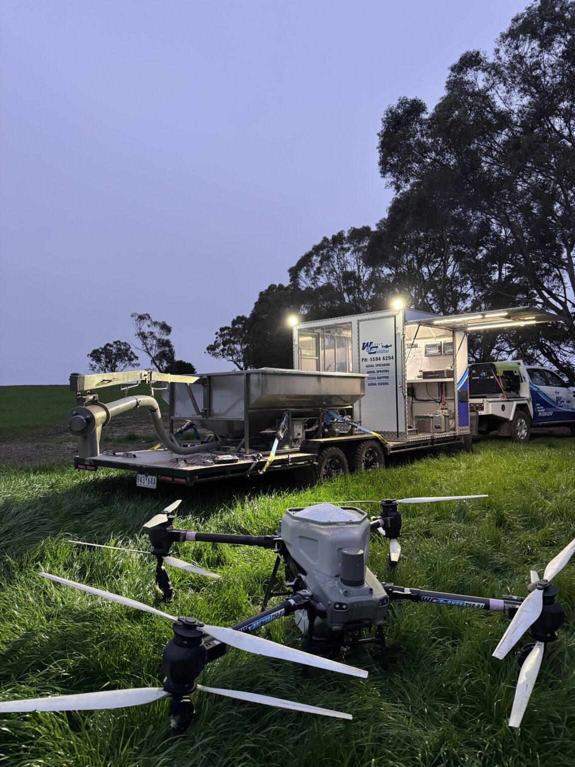 Drone Fertiliser Hopper for High-Efficiency Spreading